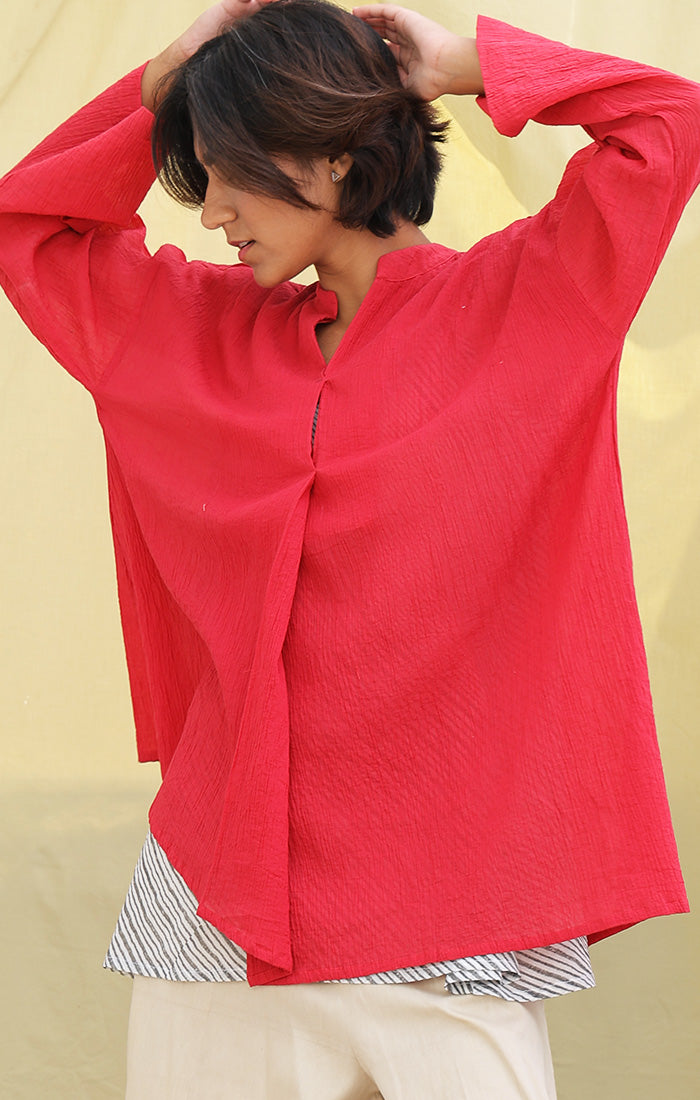 Ruby Fuschia Cotton Crepe Top – Ihaworld