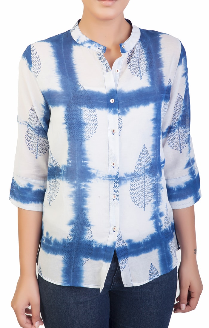 Blue Clamp Dye Shirt – Ihaworld